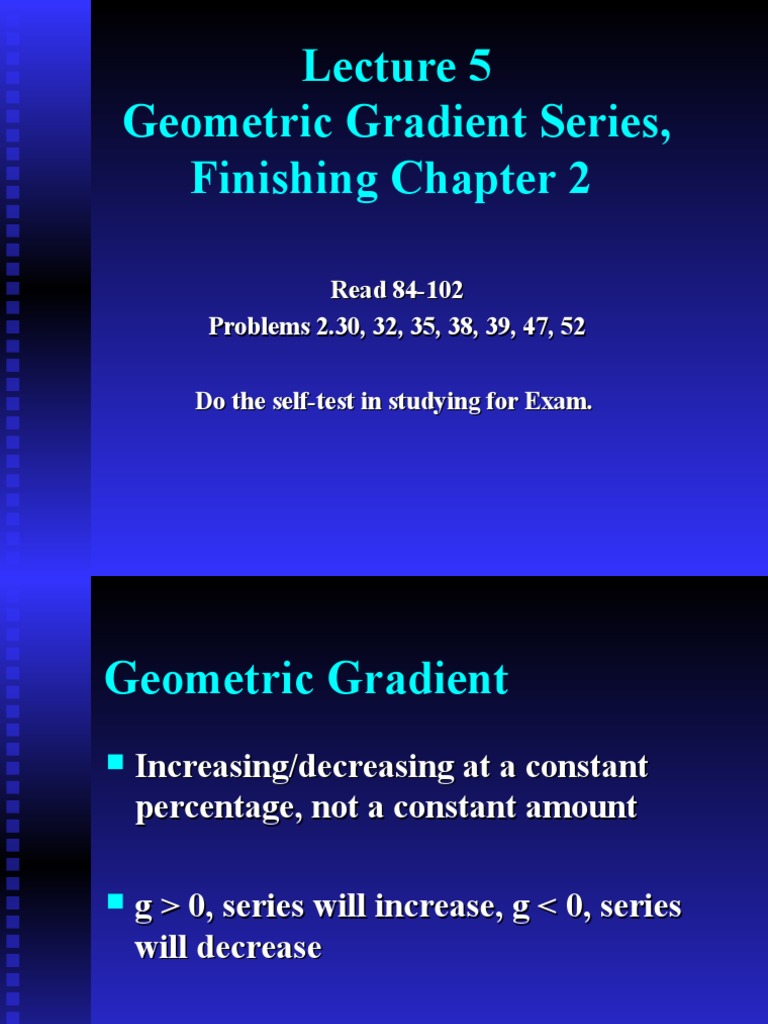 Geometric Gradient Series Overview | PDF | Equations | Mathematical ...