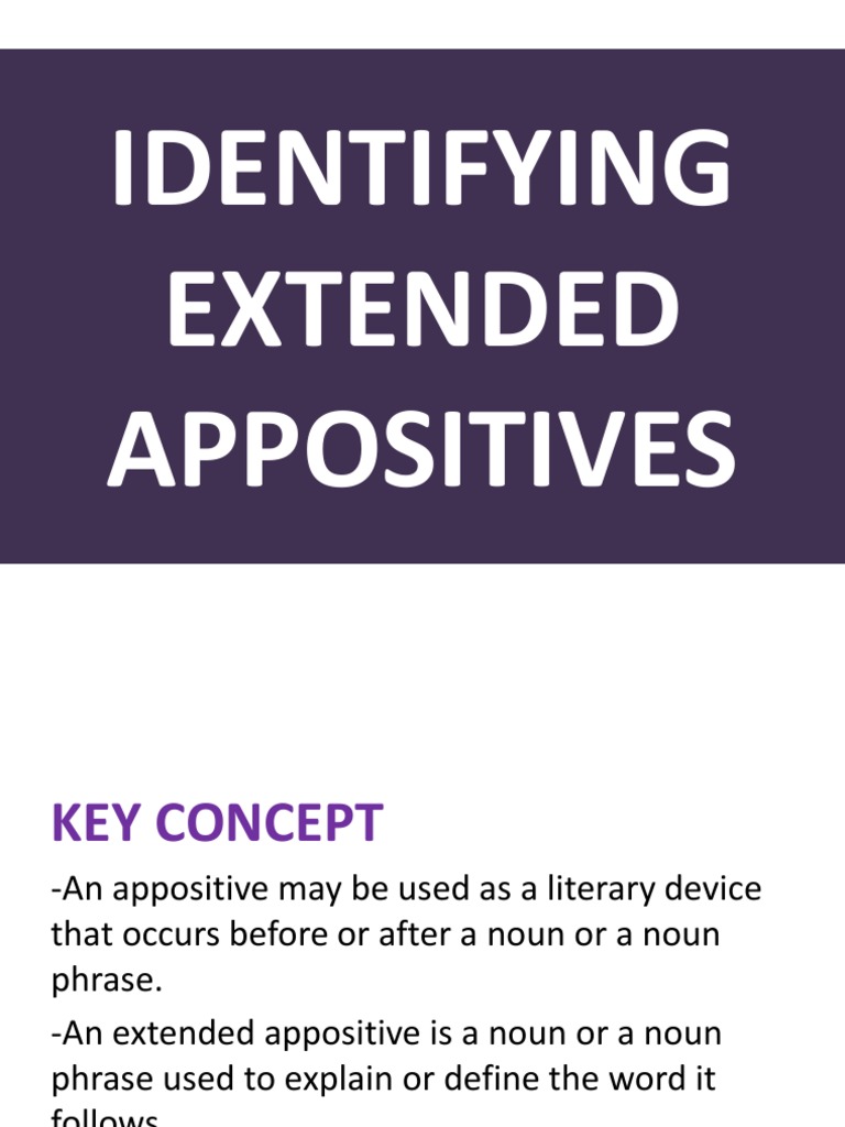 Understanding Extended Appositives | PDF