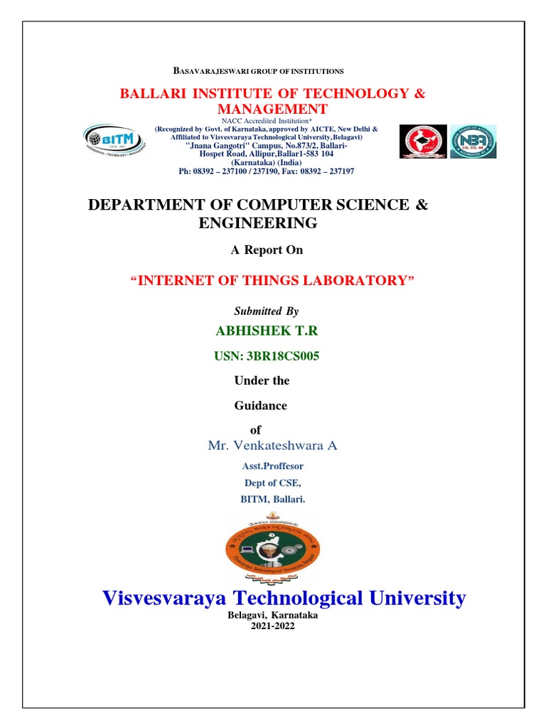 Iot Lab Report | PDF