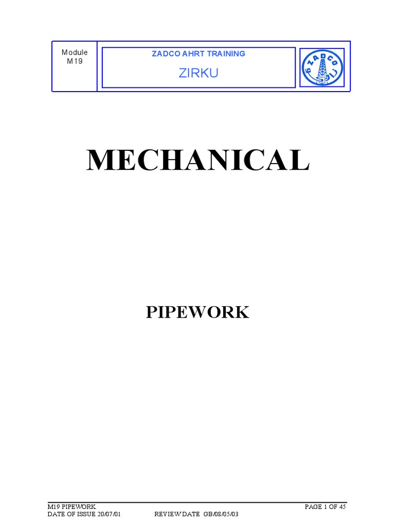 M19-Pipework REV | PDF | Pipe (Fluid Conveyance) | Construction