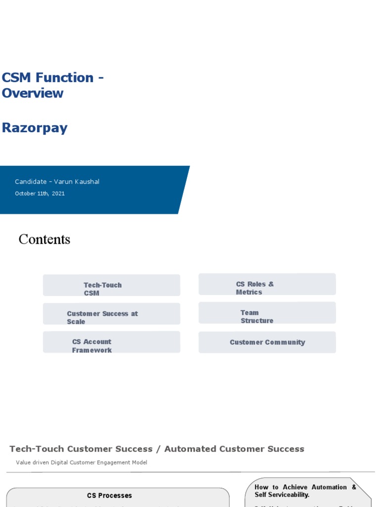CSM Framework - Varun Kaushal Oct 11 2021 | PDF | Automation | Marketing