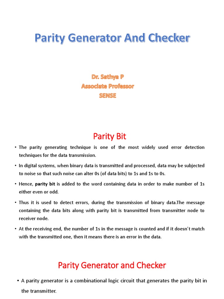 17-Parity Generator and Checker-08-02-2023 PDF | Download Free PDF | Digital Electronics ...