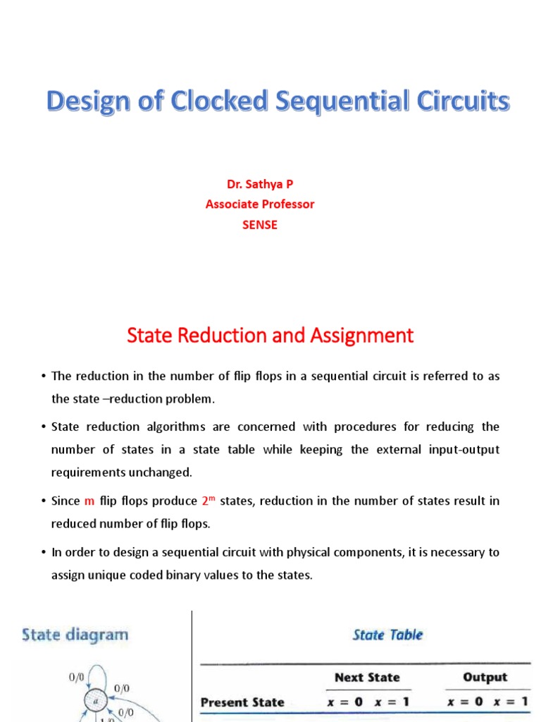 33-Design of Synchronous Sequential Circuits-21!03!2023 | PDF | Logic | Mathematical Logic