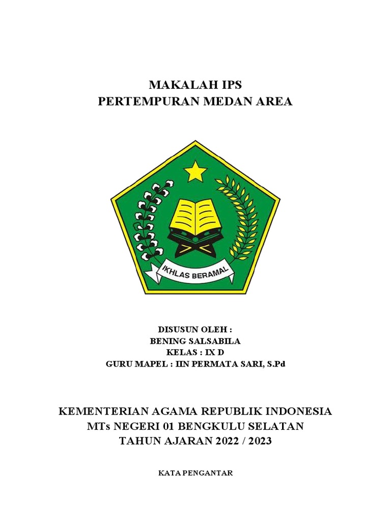 Makalah Pertempuran Medan Area | PDF
