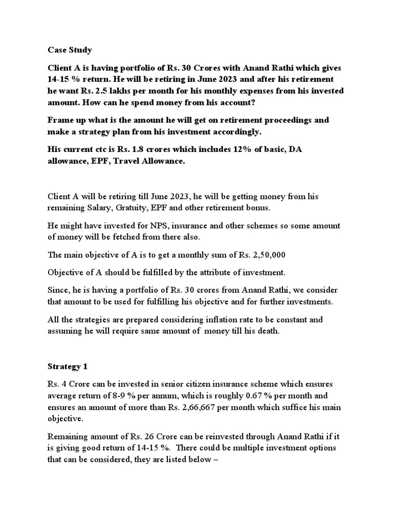 Case Study | PDF | Investing | Mutual Funds