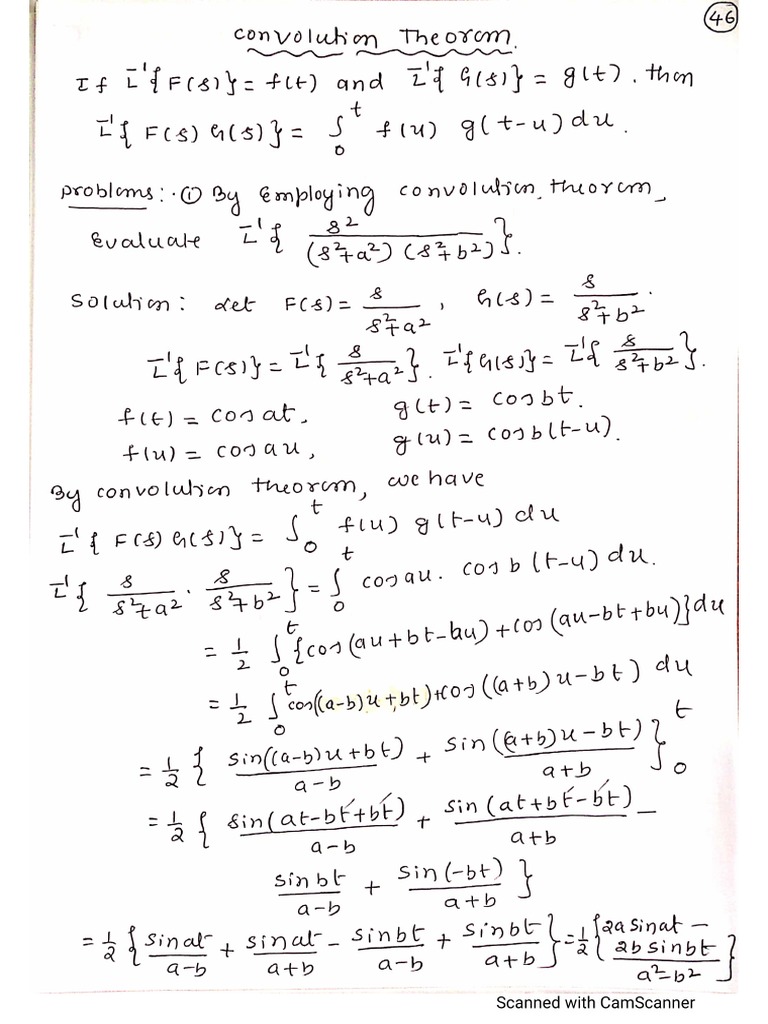 Convolution Theorem Notes Pdf