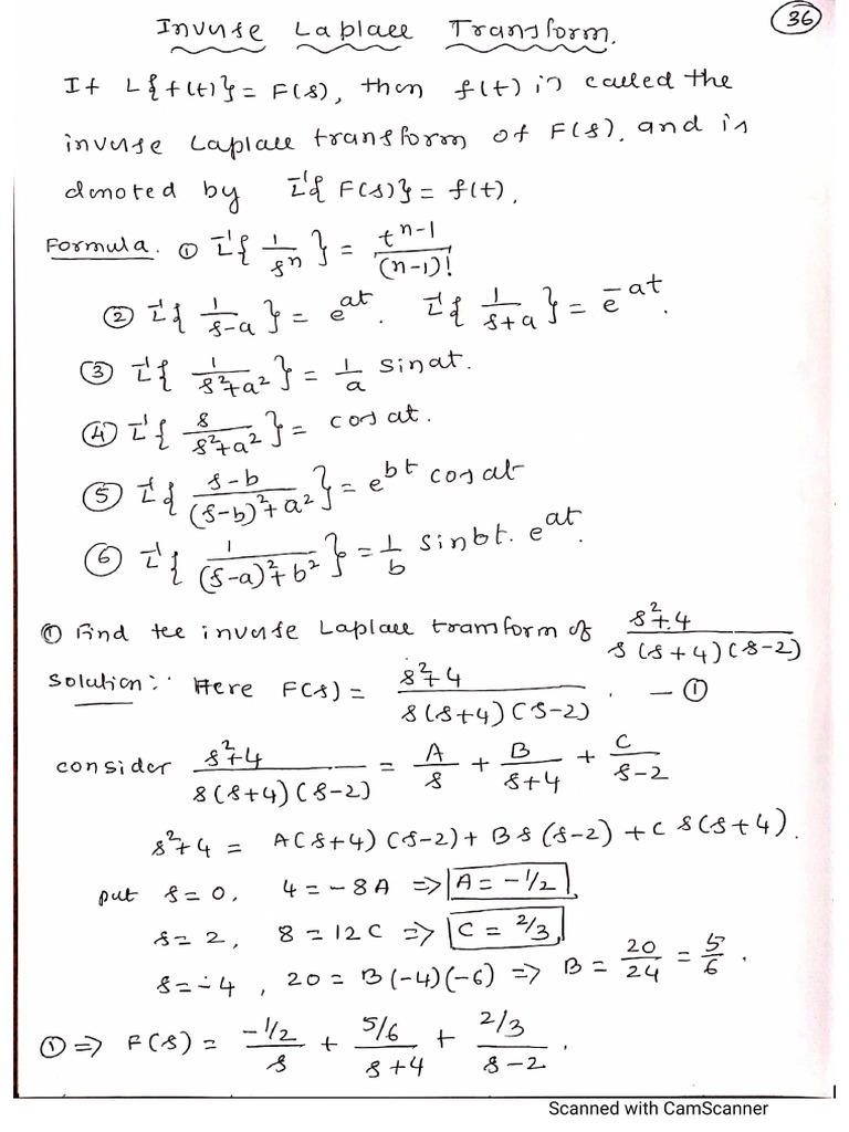 Inverse Laplace Transform Problems | PDF Inverse Laplace Transform Problems | PDF