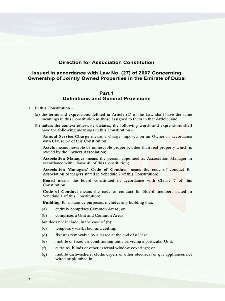 Direction For Association-Constitution PDF | PDF