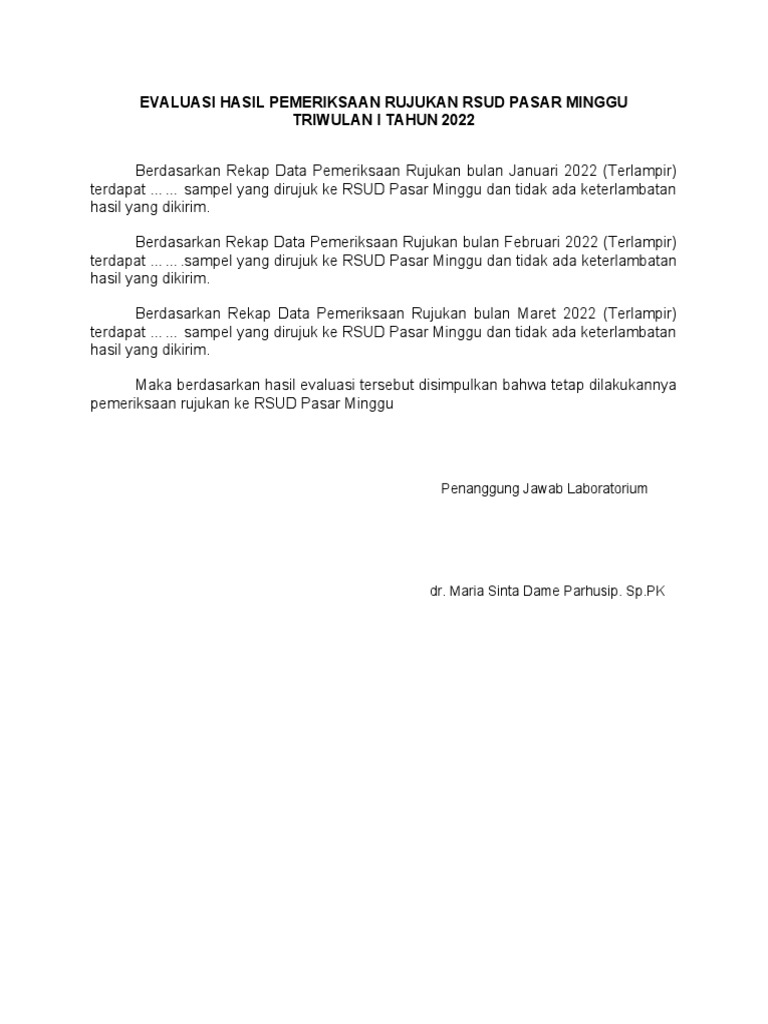 Evaluasi Pelayanan Rujukan | PDF