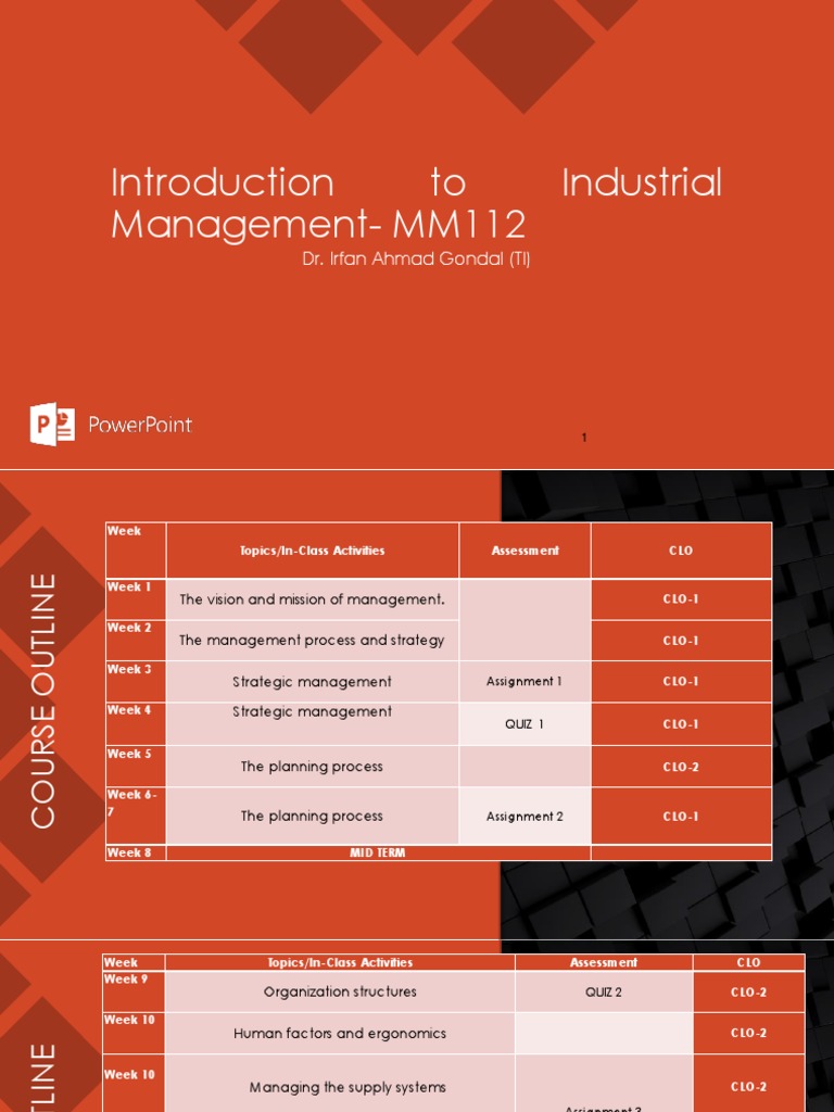 Lec 1 Introduction To Industrial Management - MM112 | PDF | Engineer ... Lec 1 Introduction To Industrial Management - MM112 | PDF | Engineer ...