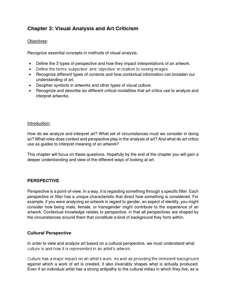 Visual Analysis in Art Criticism | PDF | Psychoanalysis | Sigmund Freud
