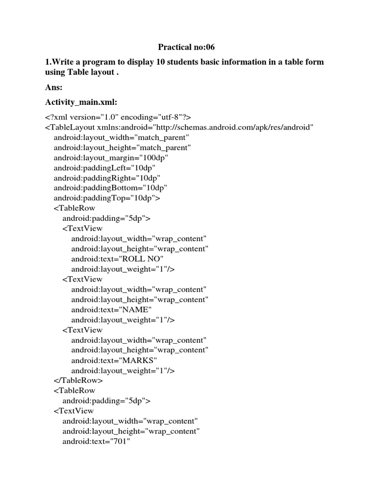 Practical No06 | PDF | Android (Operating System) | Software Development