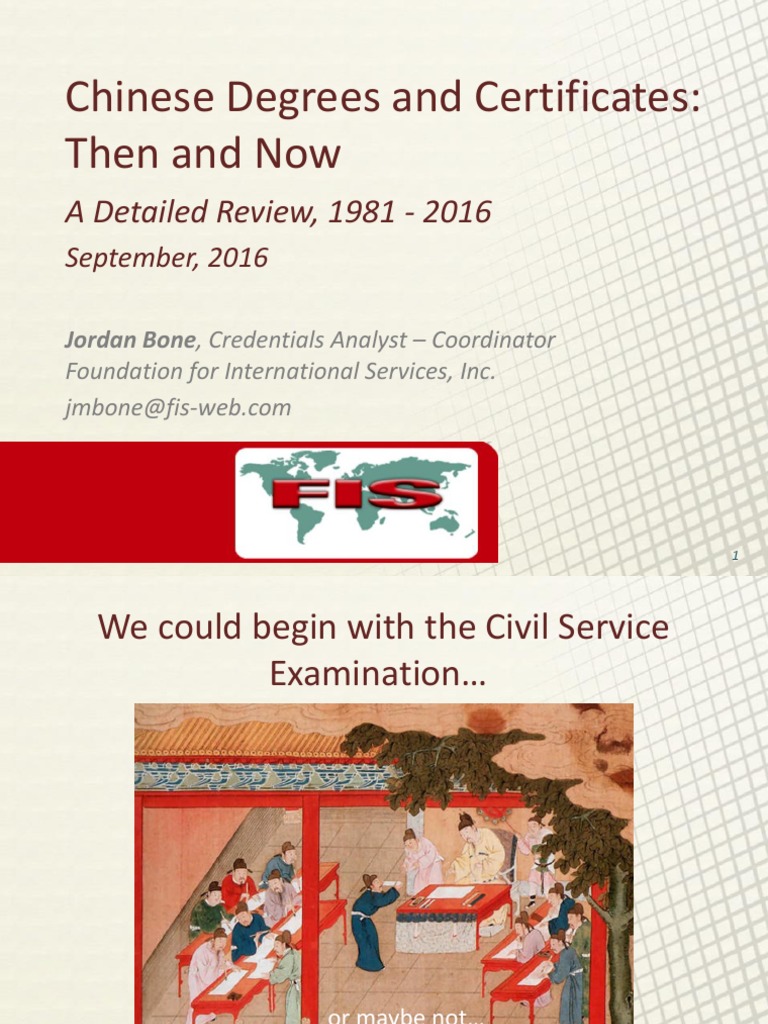 Chinese Degrees and Certificates Then and Now | PDF | Academic Degree ...