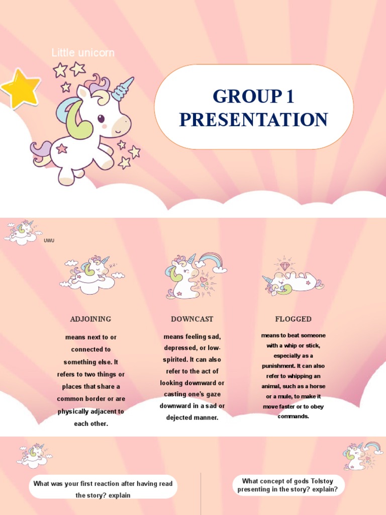 Letter Cartoon Unicorn Education Presentation | PDF | Empathy | Justice