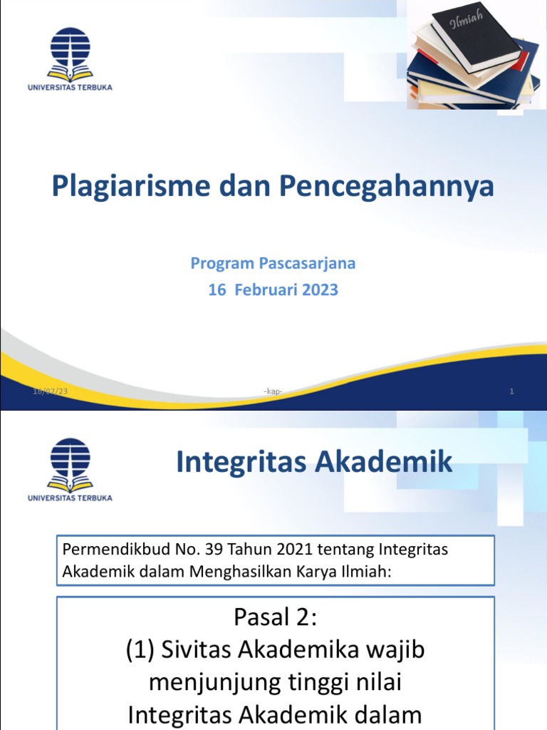 Plagiarisme Dan Pencegahannya PDF | PDF