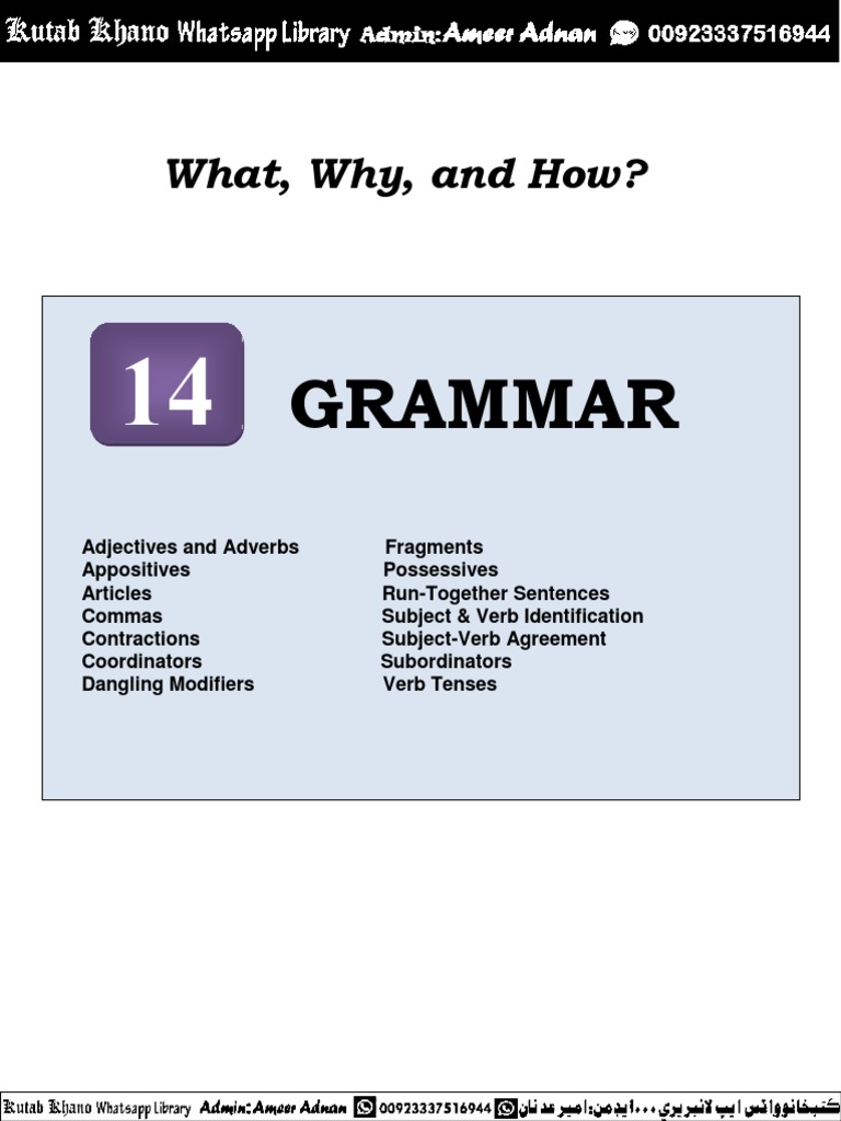 Grammar Essentials for Students | PDF | Adverb | Adjective