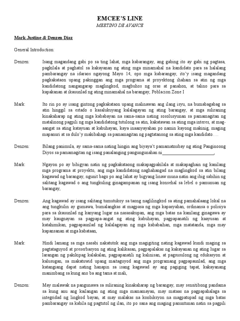 Emcee' S Line 2 | PDF