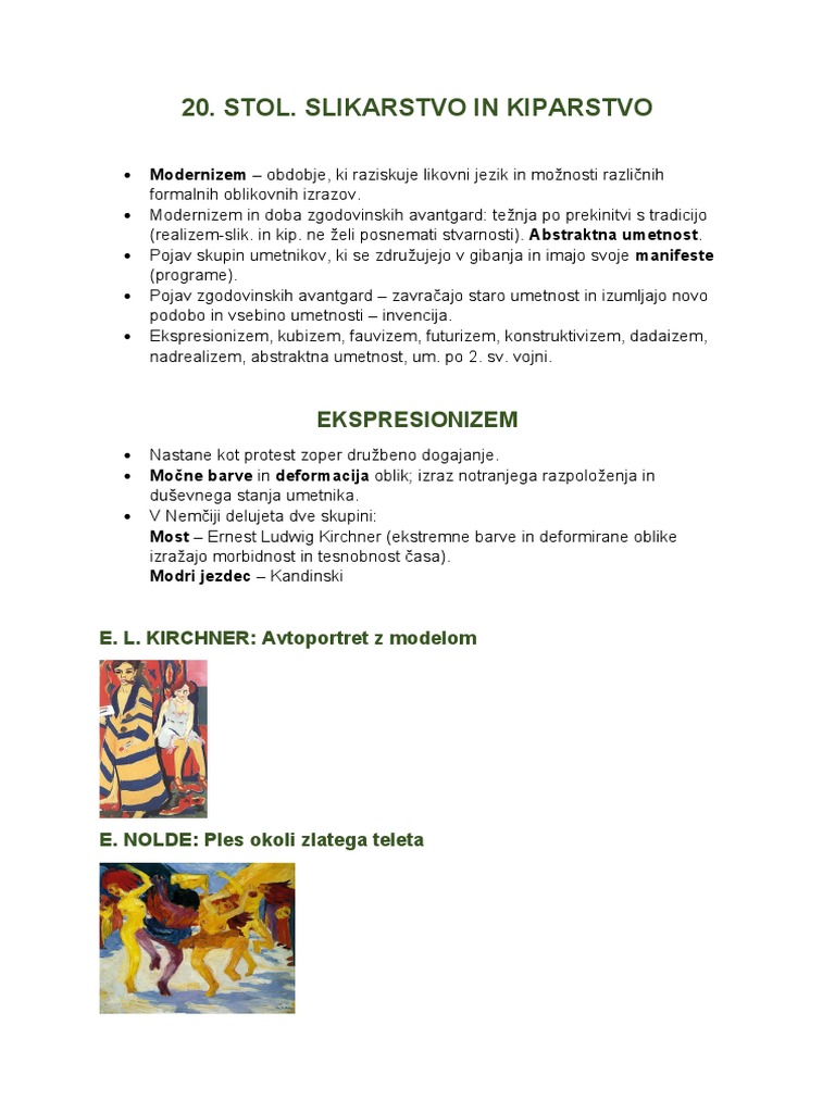 Stol. Slikarstvo in Kiparstvo | PDF