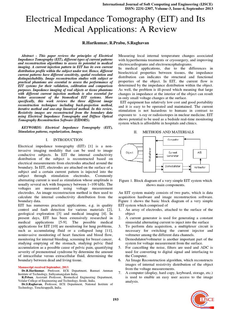 Electrical Impedance Tomography (EIT) and Its Medical Applications_ A ...