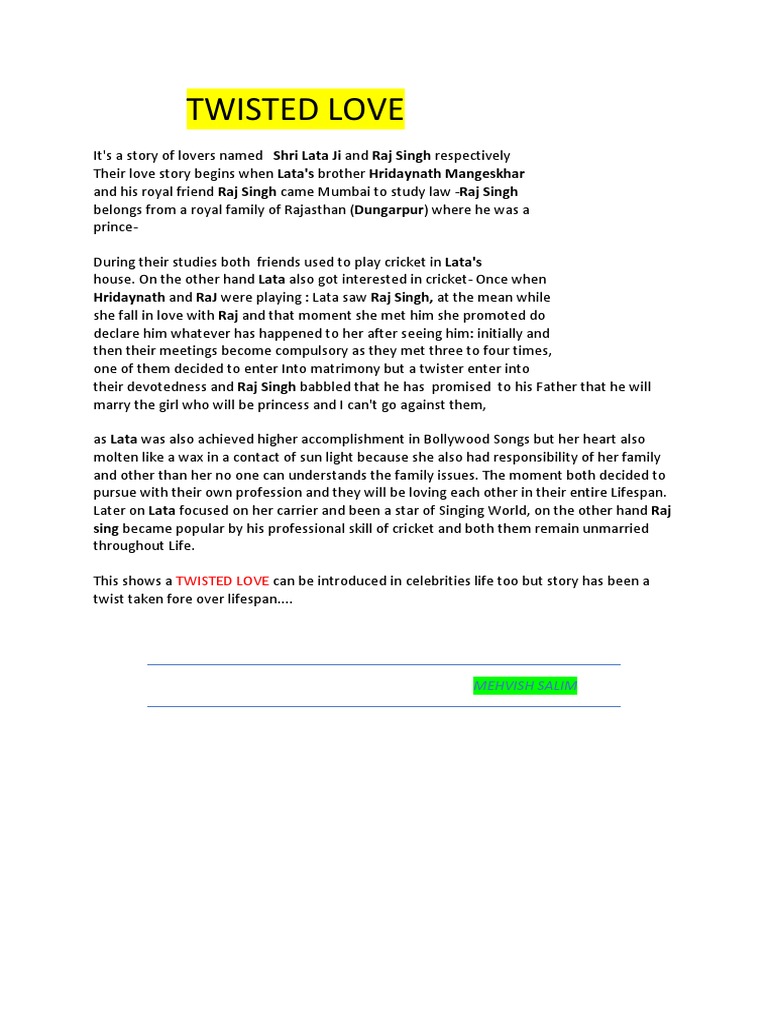 Twisted Love Story | PDF