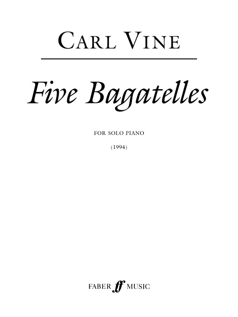5 Bagatelles - Carl Vine | PDF | Latin Script