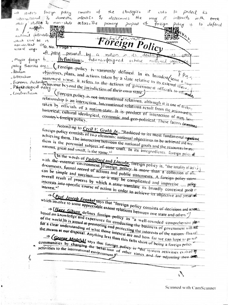 Foreign Policy | PDF