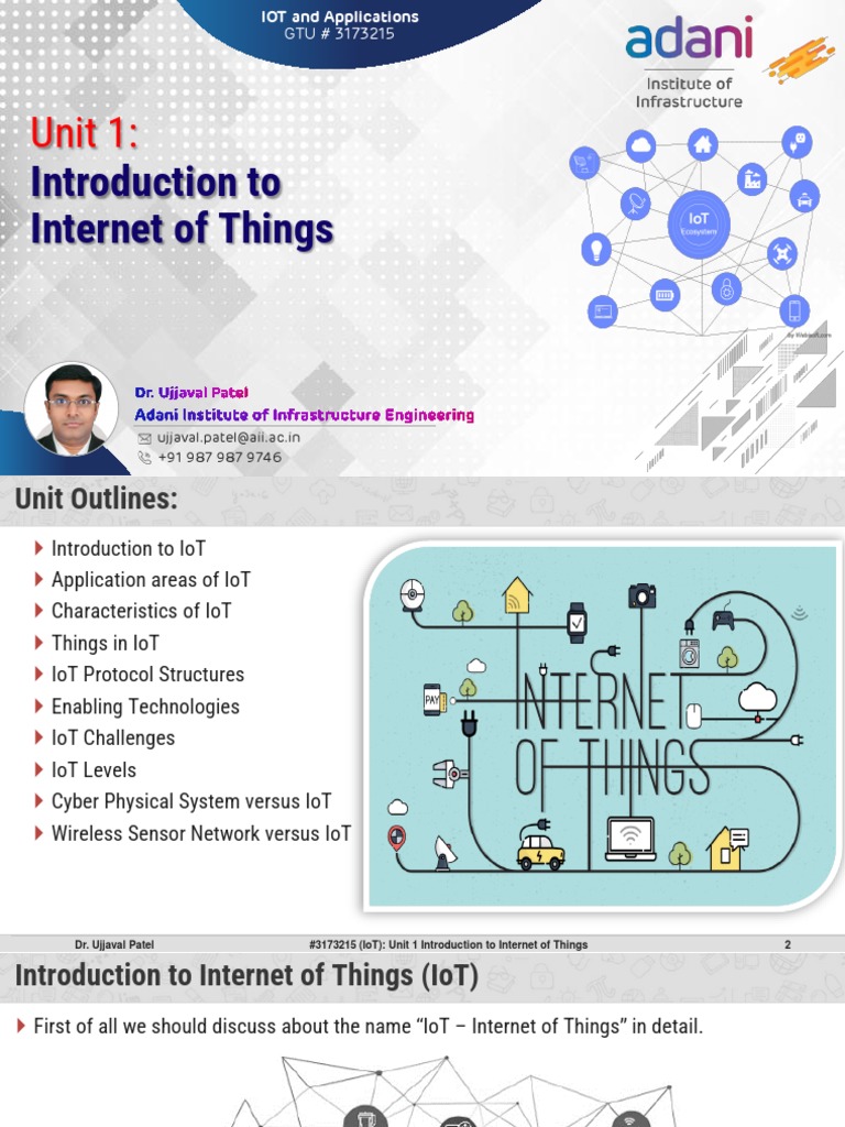 Unit1 - Introduction To IoT | PDF | Internet Of Things | Computer Network