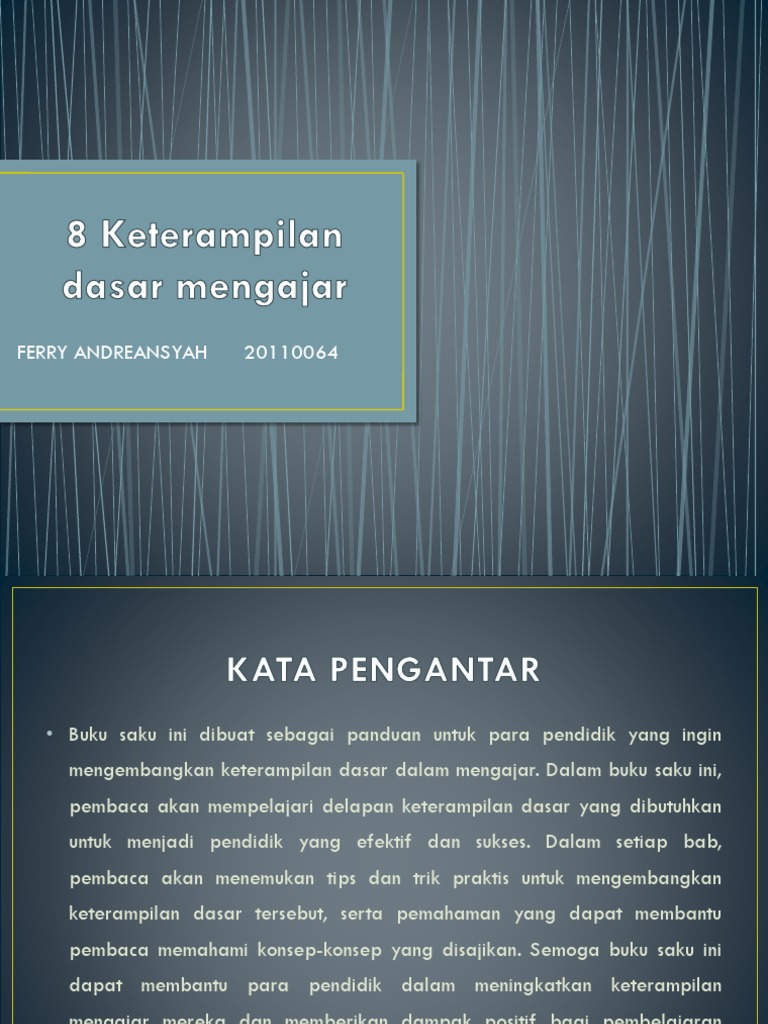 8 Keterampilan Dasar Mengajar Aksel Pdf
