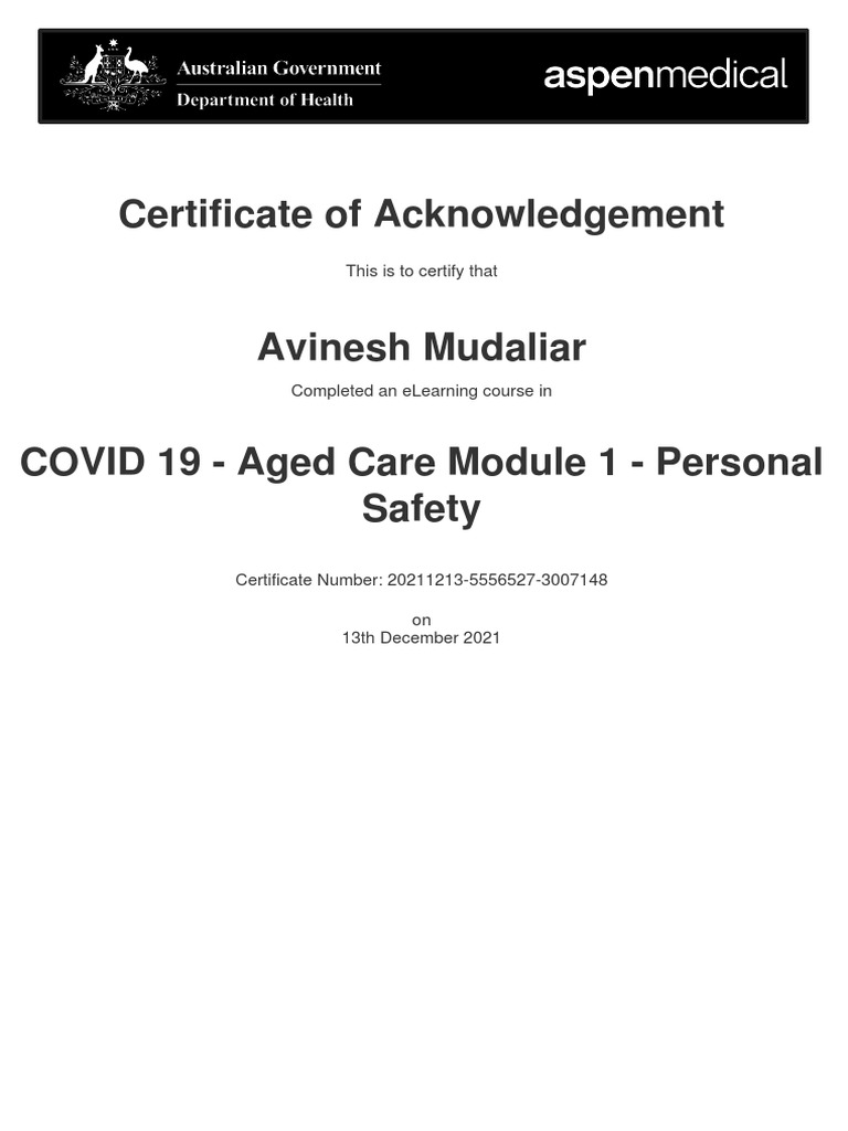Aged Care Module 1 | PDF