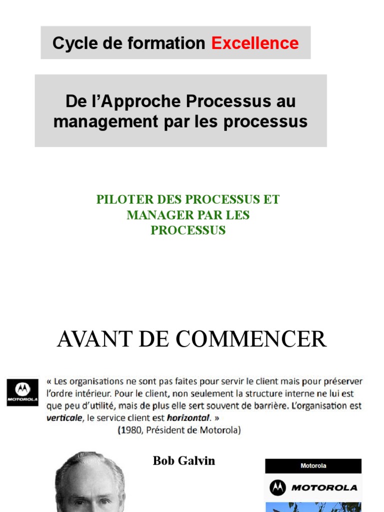 Management par les Processus: Guide Pratique | PDF