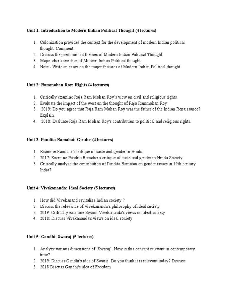 Ipt 2 Pyq | PDF | Swami Vivekananda | Mahatma Gandhi