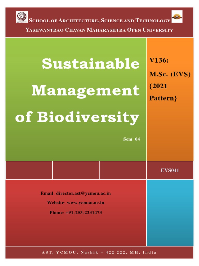 EVS041 - Sustainable Management of Biodiversity PDF | PDF ...