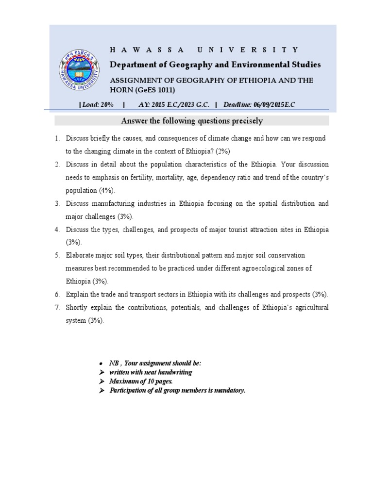 Geo ES Assignment | PDF