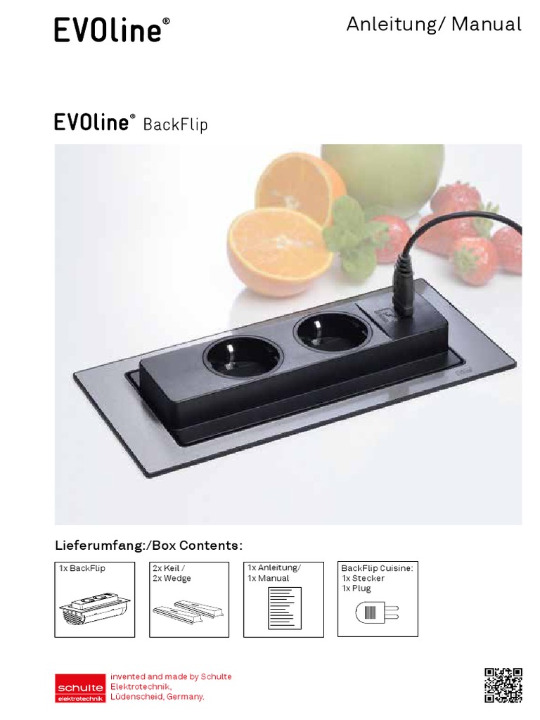EVOline BackFlip Installation Instructions PDF | PDF | Ac Power Plugs ...