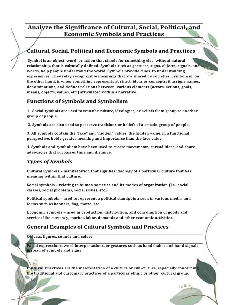 Cultural and Political Symbols in the Philippines | PDF | Socialization ...
