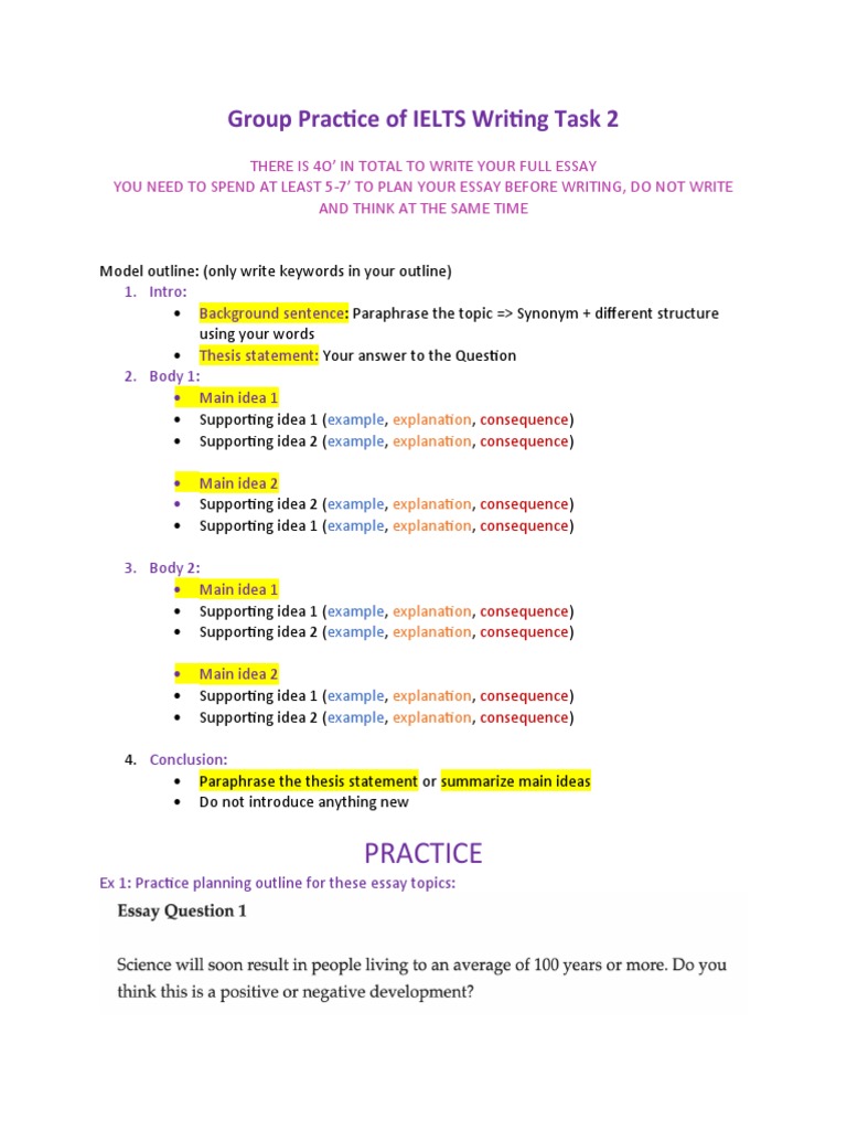 Group Practice of IELTS Writing Task 2 | PDF | Language Arts & Discipline