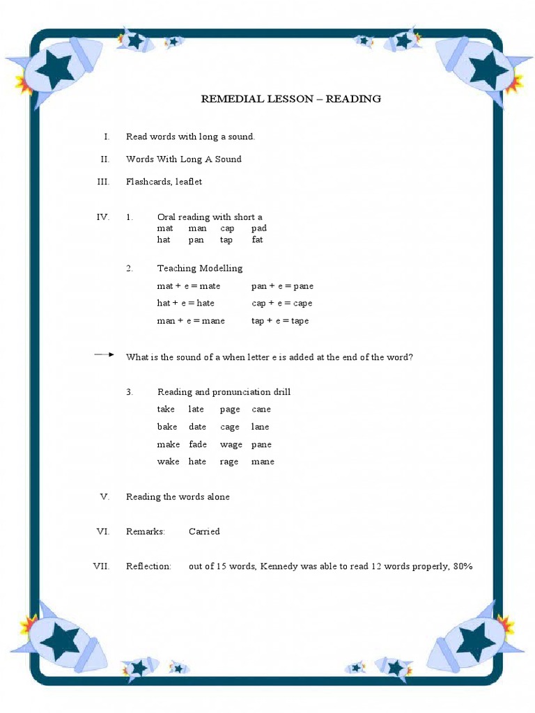 Remedial Lesson | PDF