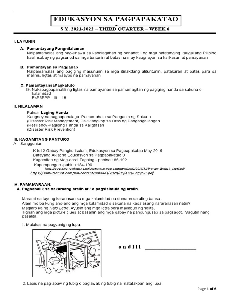 ESP3 - Q3 WEEK 6 - Model DLP | PDF