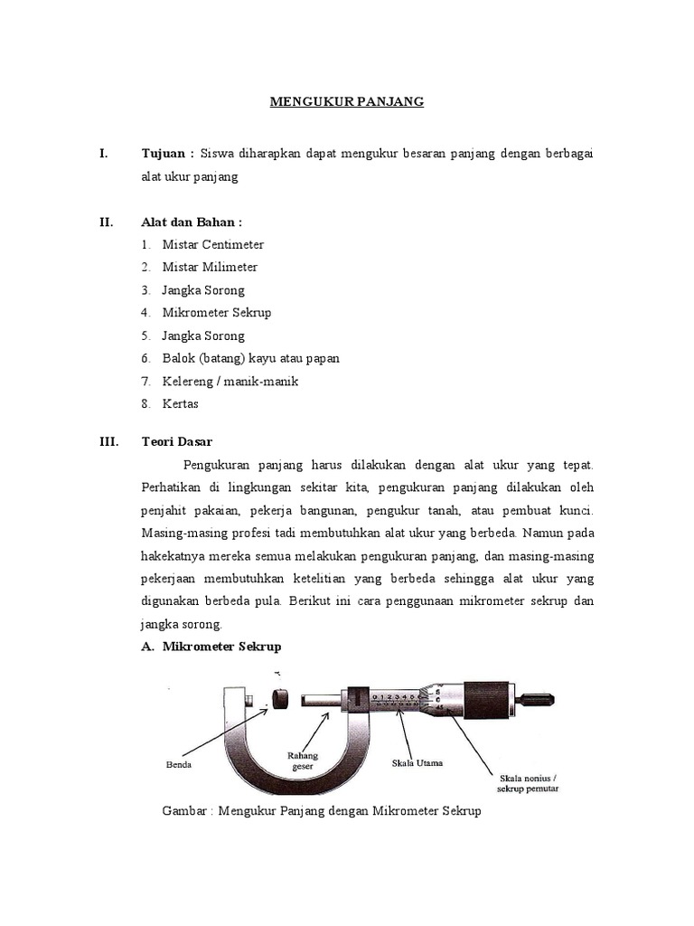 Panduan Lengkap Mengukur Panjang dan Massa | PDF | Metode & Bahan Ajar