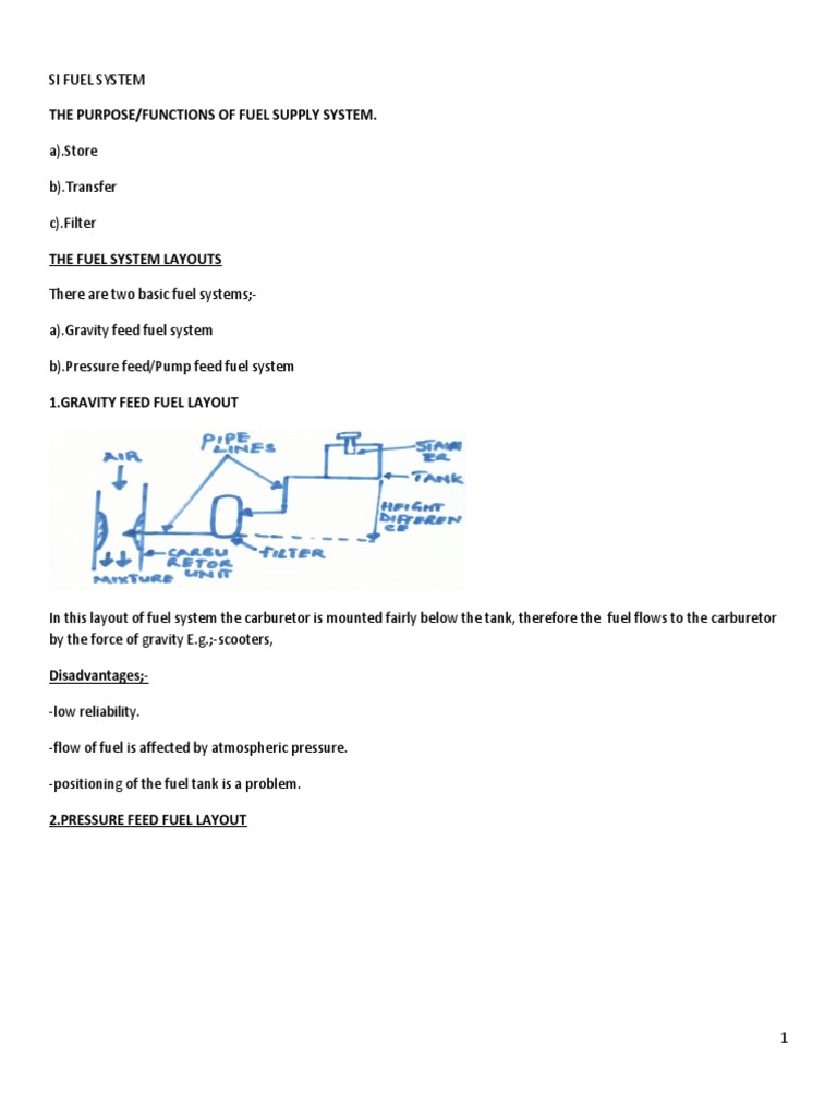 Si Fuel System Notes | PDF | Carburetor | Throttle