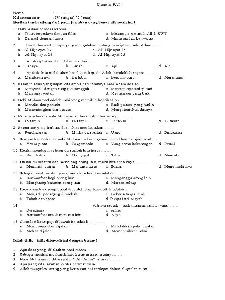 Soal Ujian Semester 2 | PDF