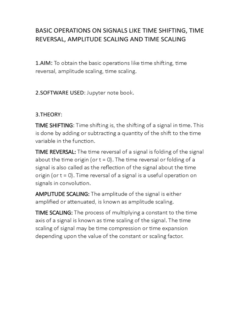 Signal Processing Basics | PDF | Electronics | Computer Science
