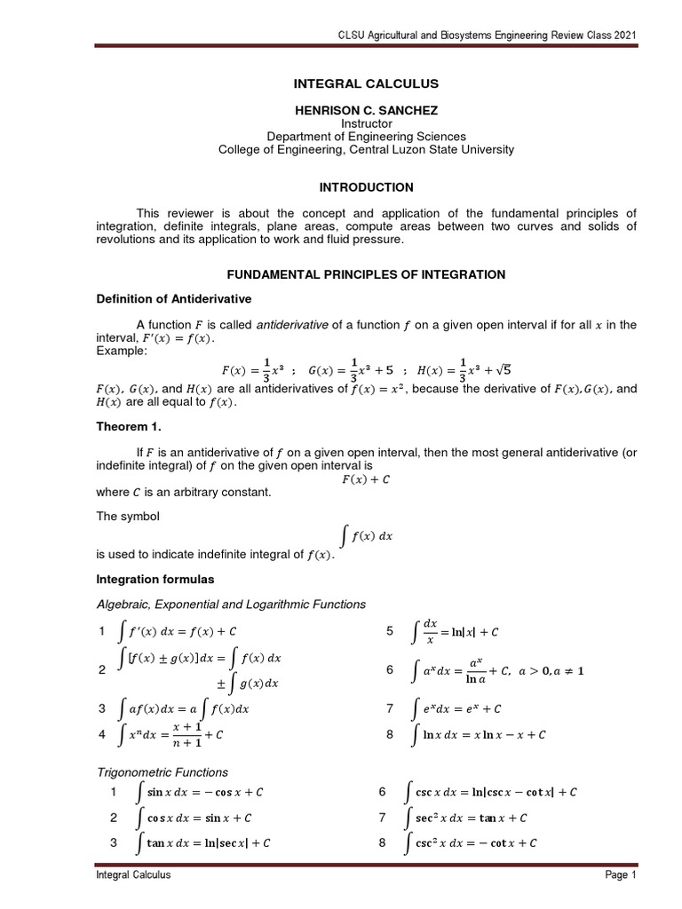 5volume 2 - 05 - Integral Calculus - 2021 - Final | PDF