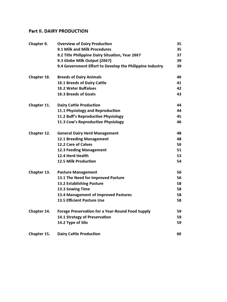 Dairy Production | PDF | Dairy Cattle | Cattle