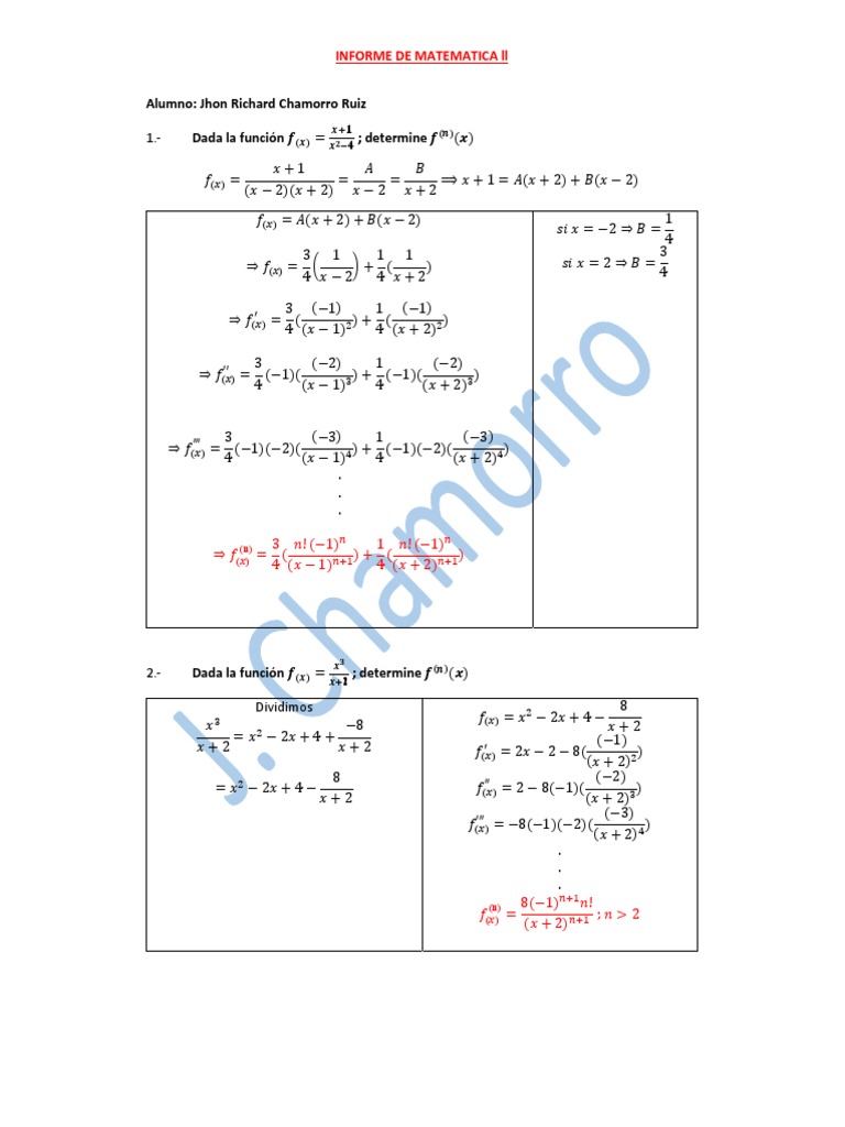 INFORME DE MATEMATICA LL | PDF