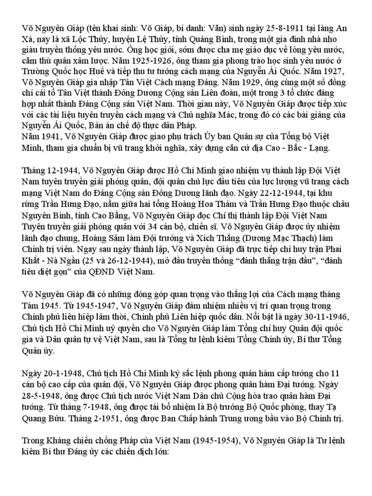 Võ Nguyên Giáp | PDF