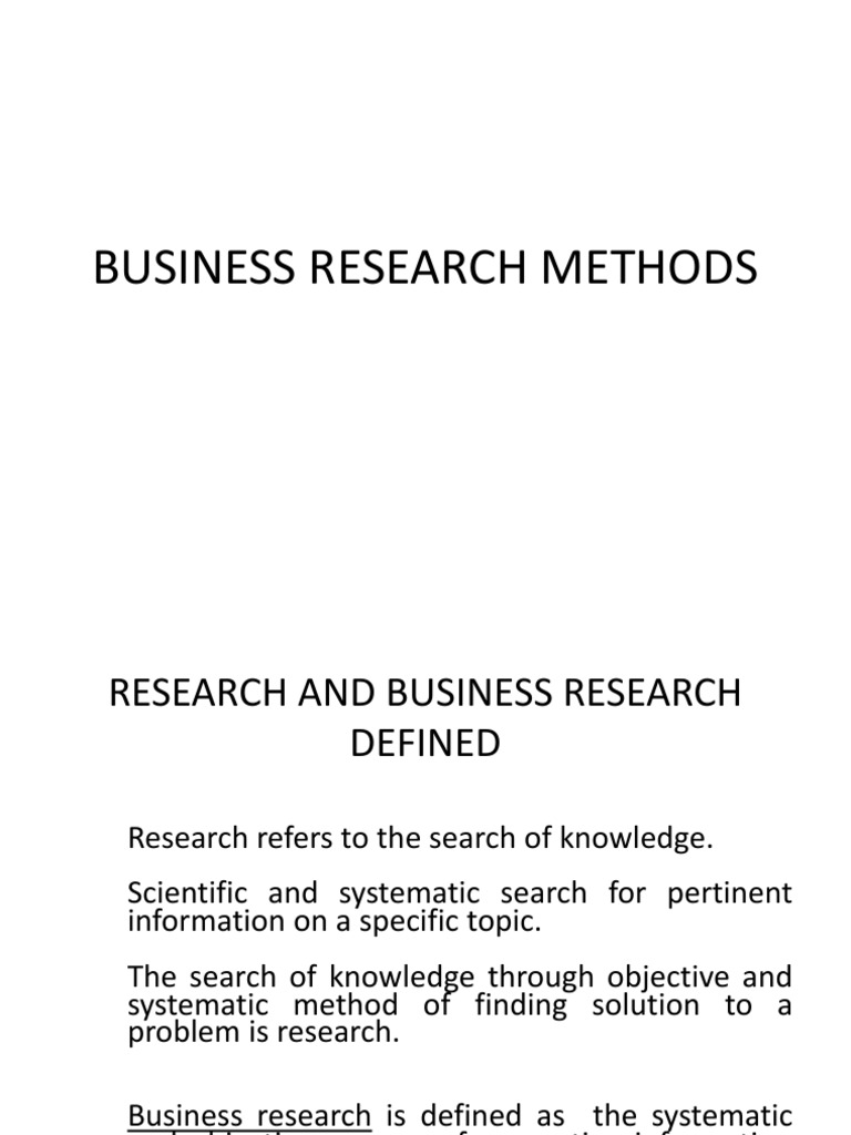 Business Research Methods | PDF | Scientific Method | Hypothesis