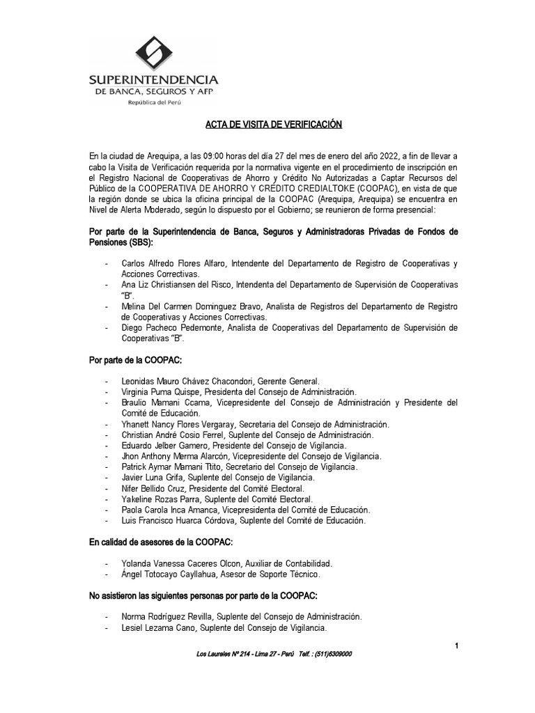 Acta de Visita de Verificación | Descargar gratis PDF | Contabilidad ... Acta de Visita de Verificación | Descargar gratis PDF | Contabilidad ...