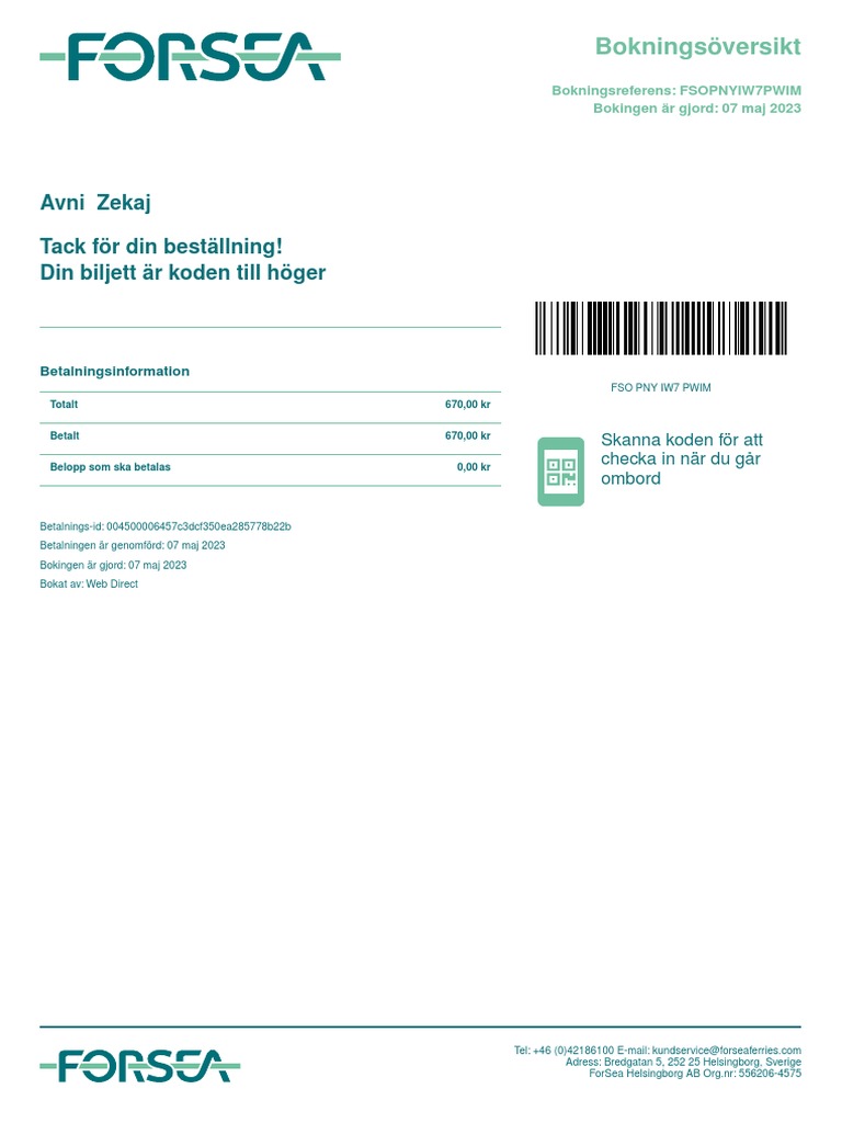 Confirmation PDF | PDF