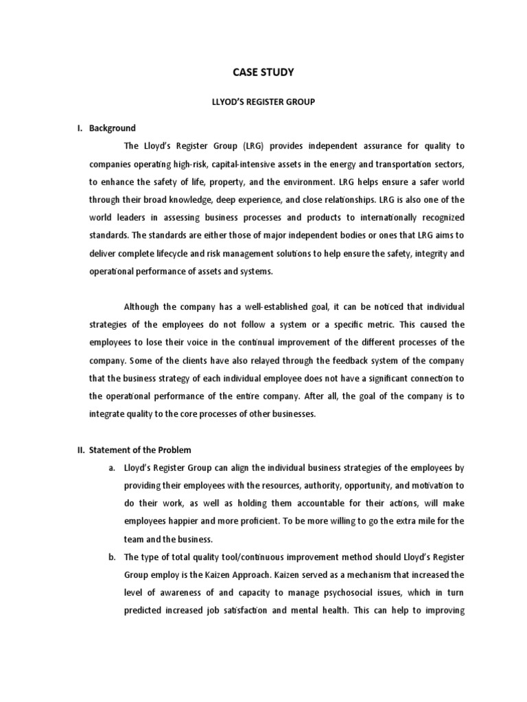 TQM Case Study 1 | Download Free PDF | Iso 9000 | Employment